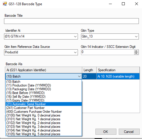 Implementing Custom and GS1 barcodes