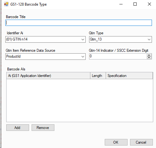 Implementing Custom and GS1 barcodes